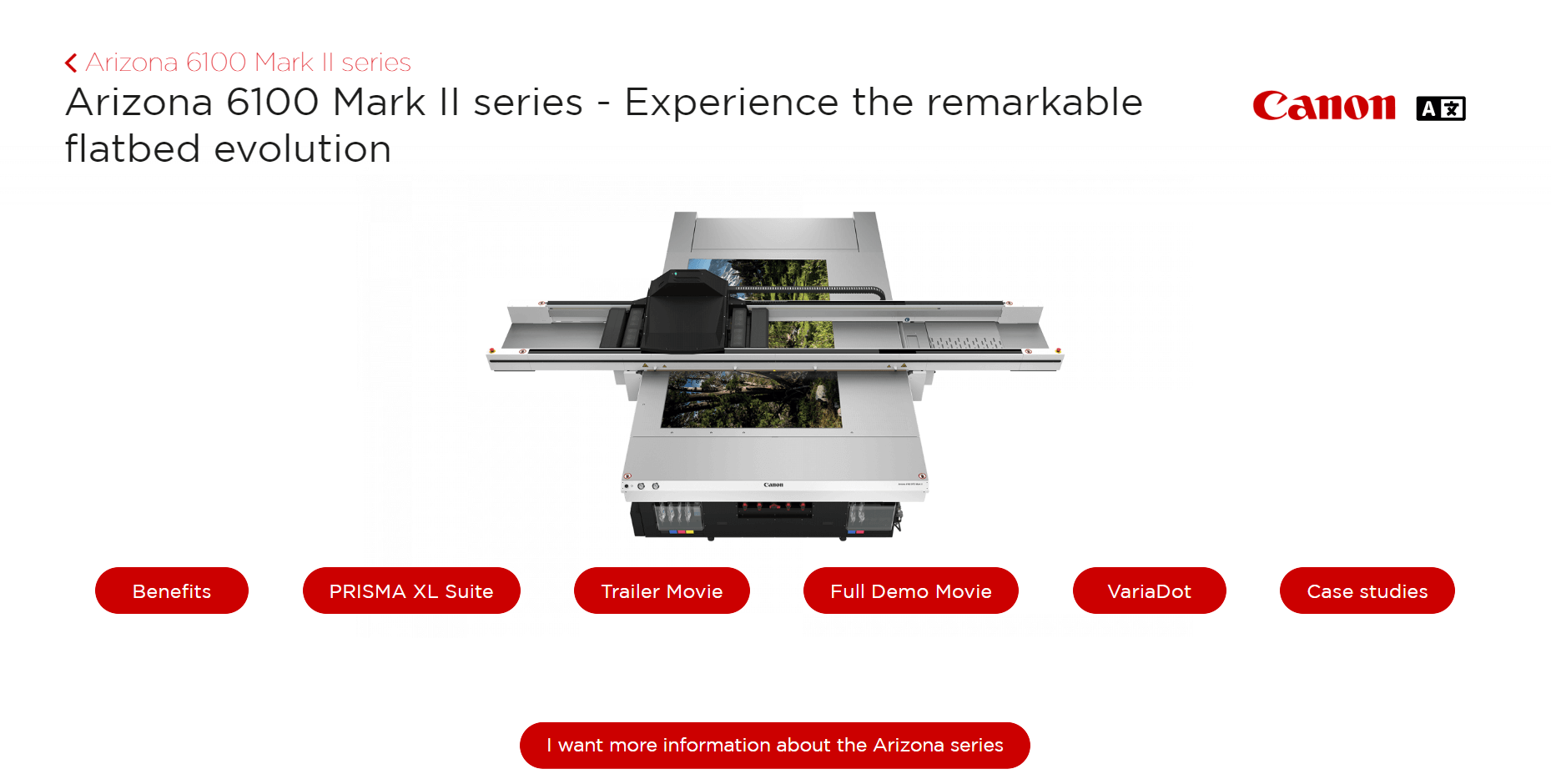 Updated Arizona web application, including Arizona 6100 Mark II series ...